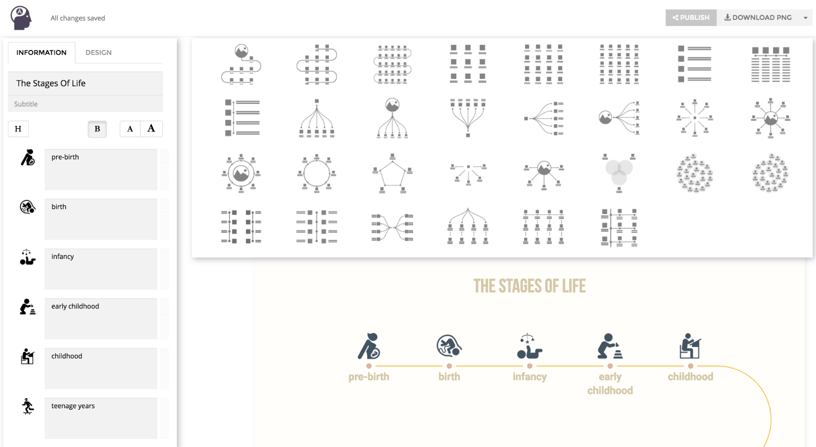 Adioma - Infographic Maker With Timelines, Grids and Icons
